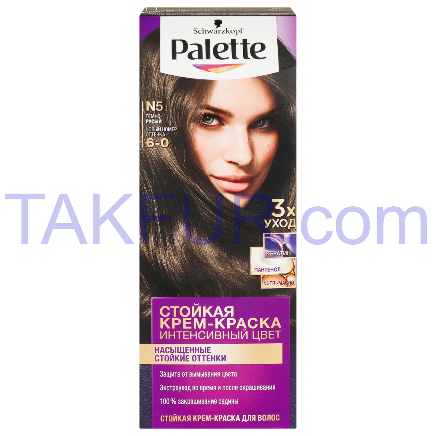 Крем-краска Palette Интенсивный цвет 6-0 Темно-русый 1шт купить онлайн ...
