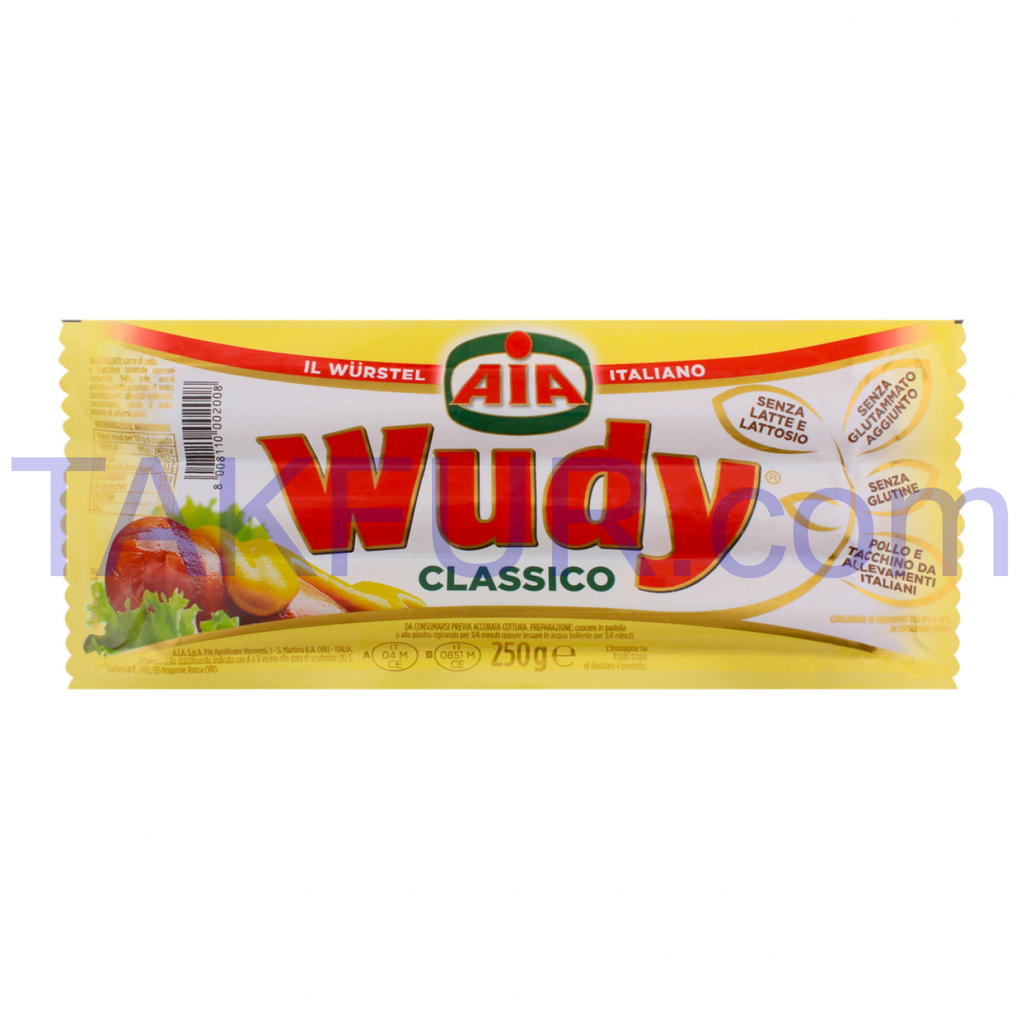 Сосиски Wudy Classico 250г купить онлайн с доставкой в офис или на дом ...