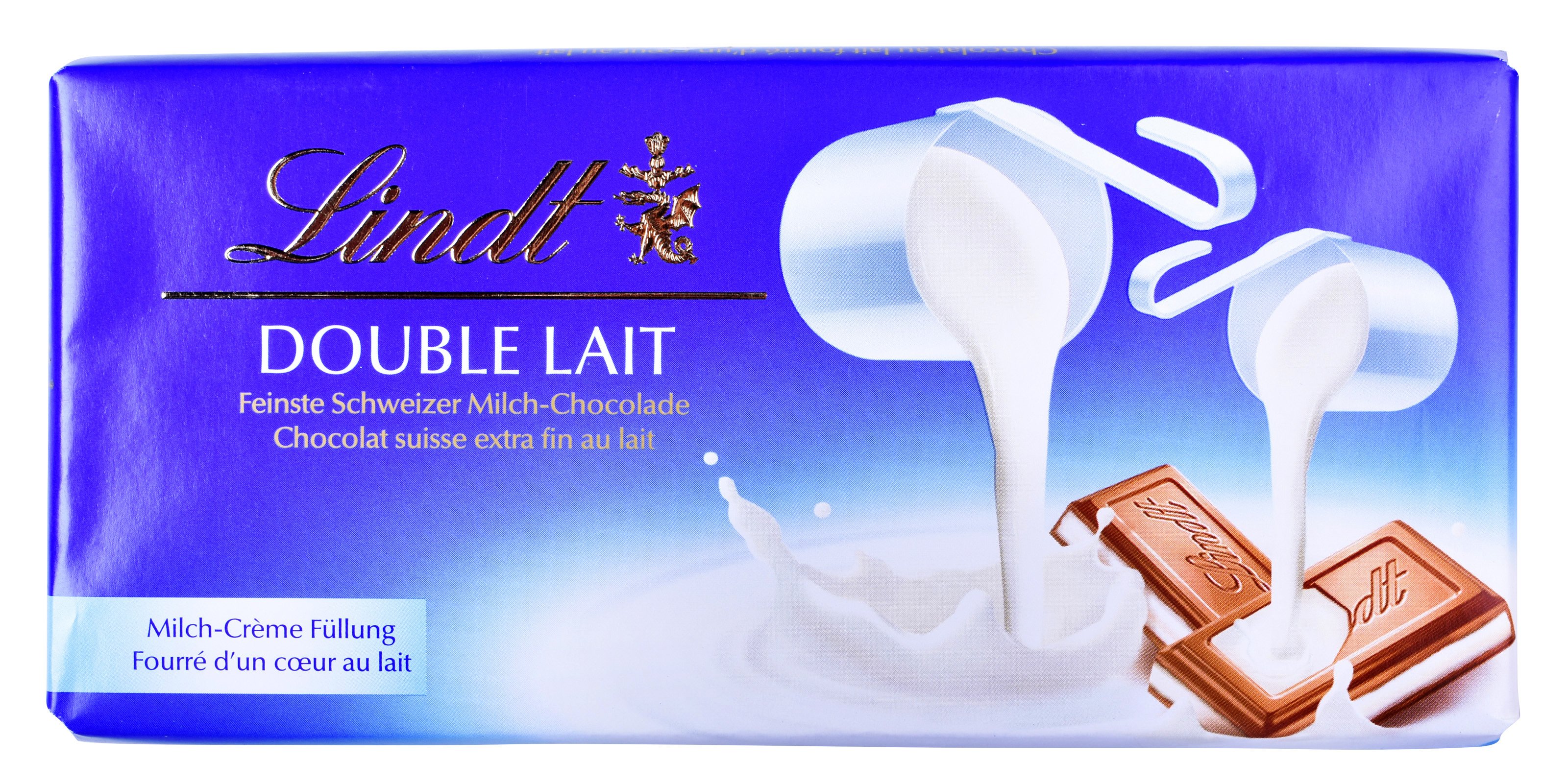 Шоколад Lindt Double Lait молочный с начинкой 100г купить онлайн с ...