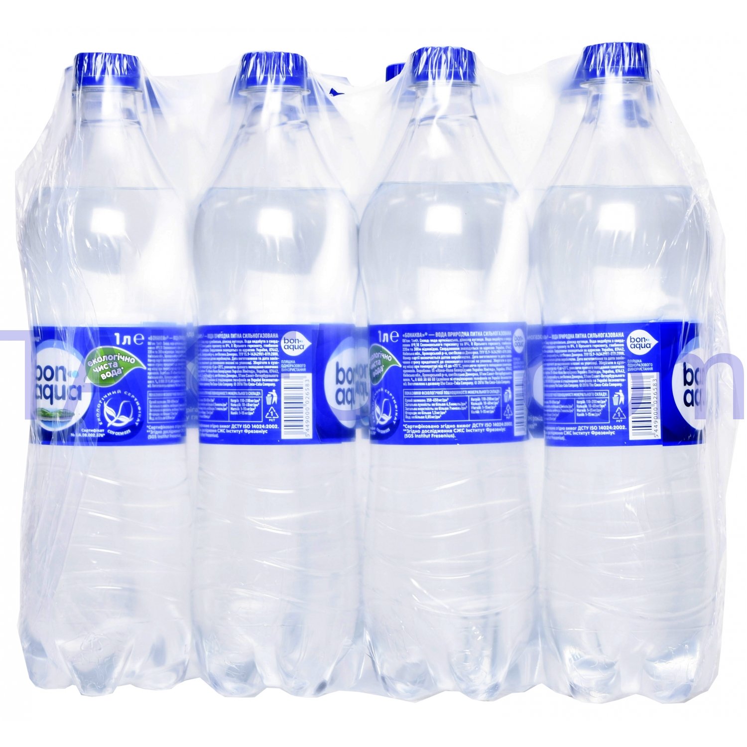 Вода Bonaqua природная питьевая сильногазированная 1л купить онлайн с ...