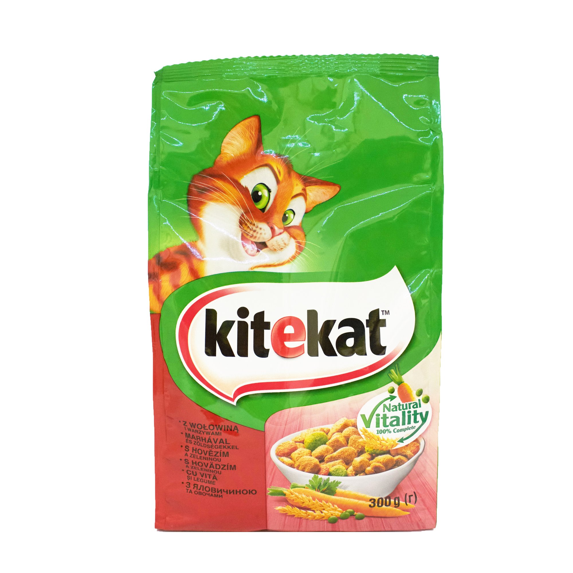 Корм для кошек Kitekat с говядиной и овощами сухой 300г купить онлайн с ...