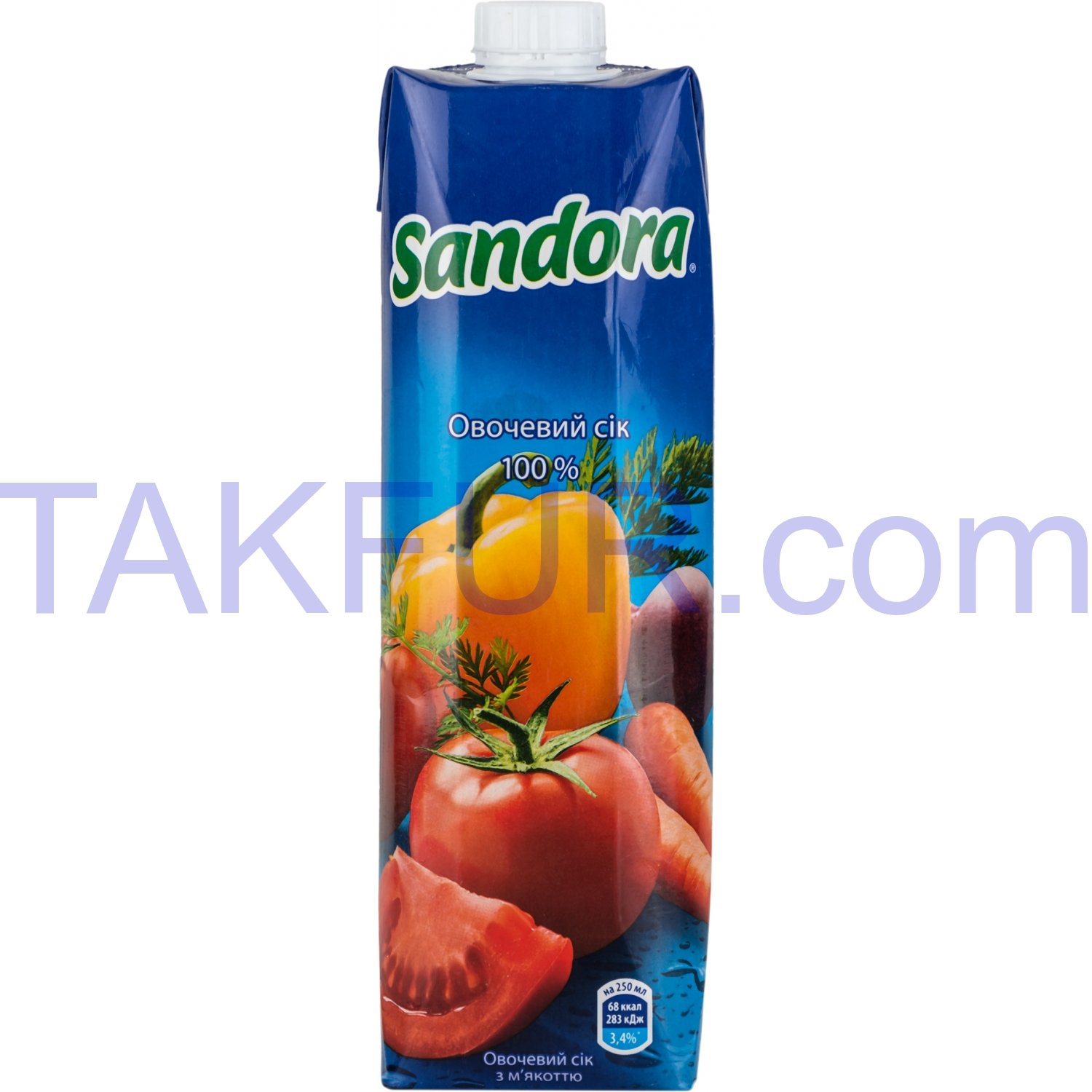 Сок Sandora овощной с мякотью 0.95л купить онлайн с доставкой в офис ...
