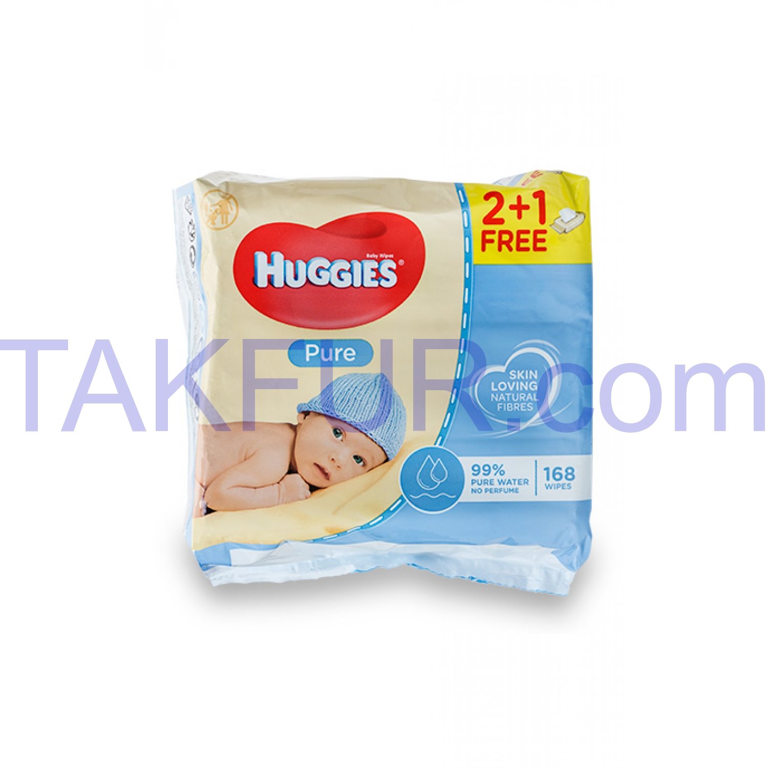 Салфетки влажные Huggies Pure детские 56шт*3уп 168шт купить онлайн с ...