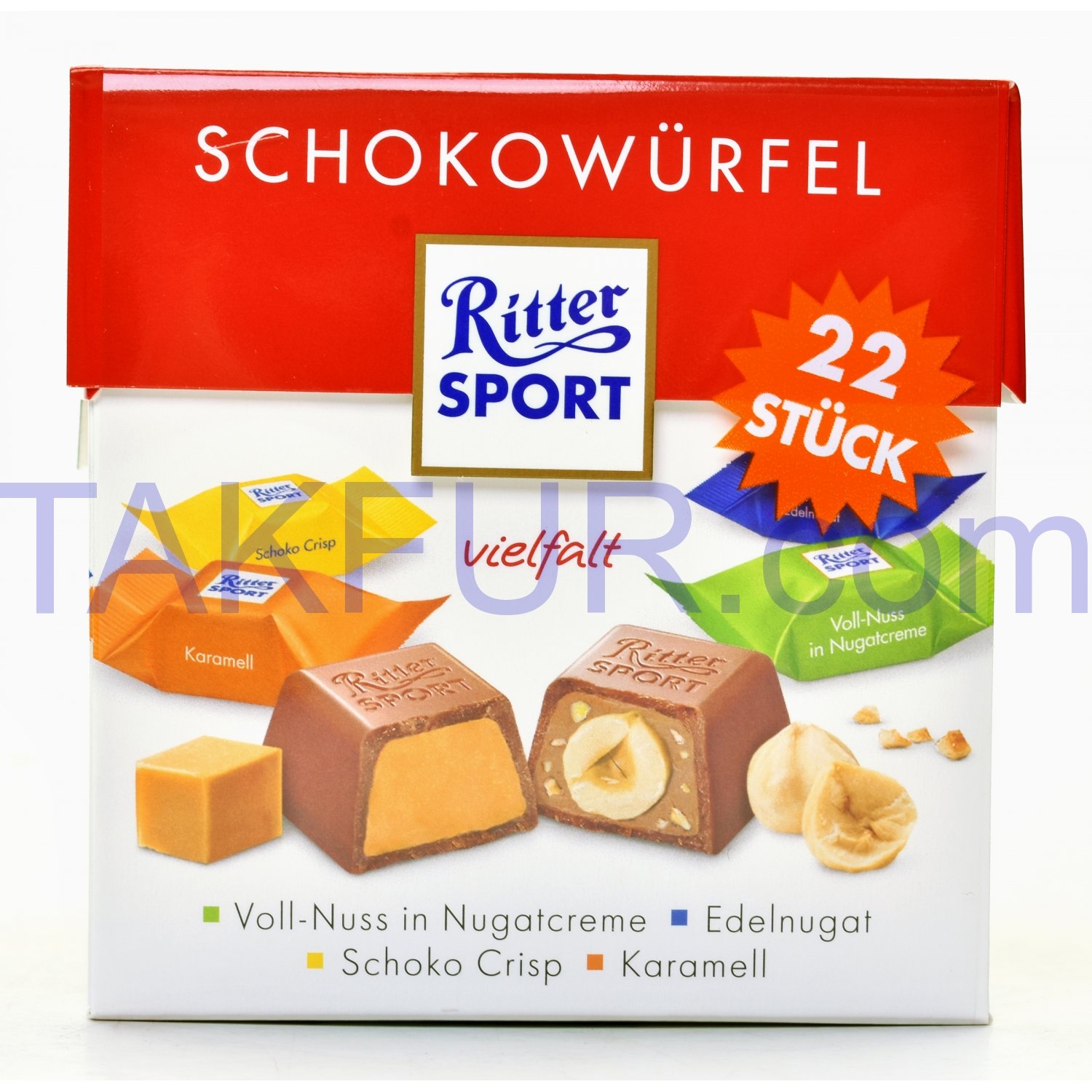 Конфеты Ritter Sport Schokowürfel Vielfalt шоколадные 176г купить ...