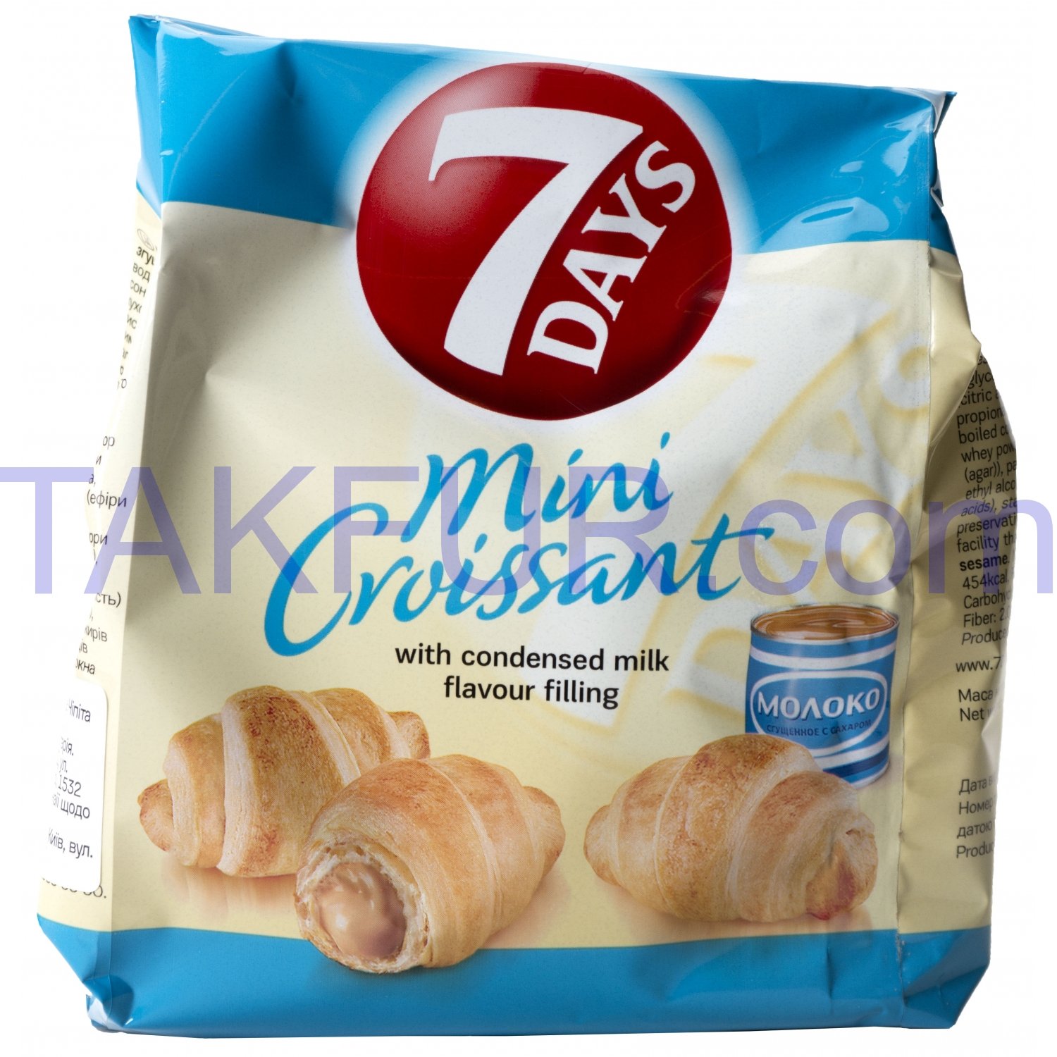 Мини круассаны 7Days с кремовой начинкой 60г купить онлайн с доставкой ...