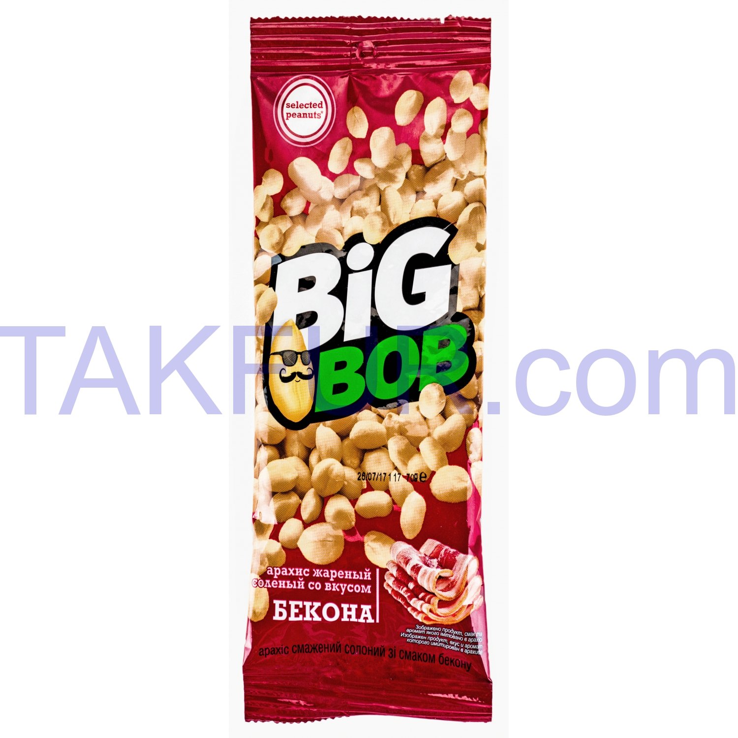 Арахис Big Bob жареный соленый со вкусом бекона 70г купить онлайн с ...