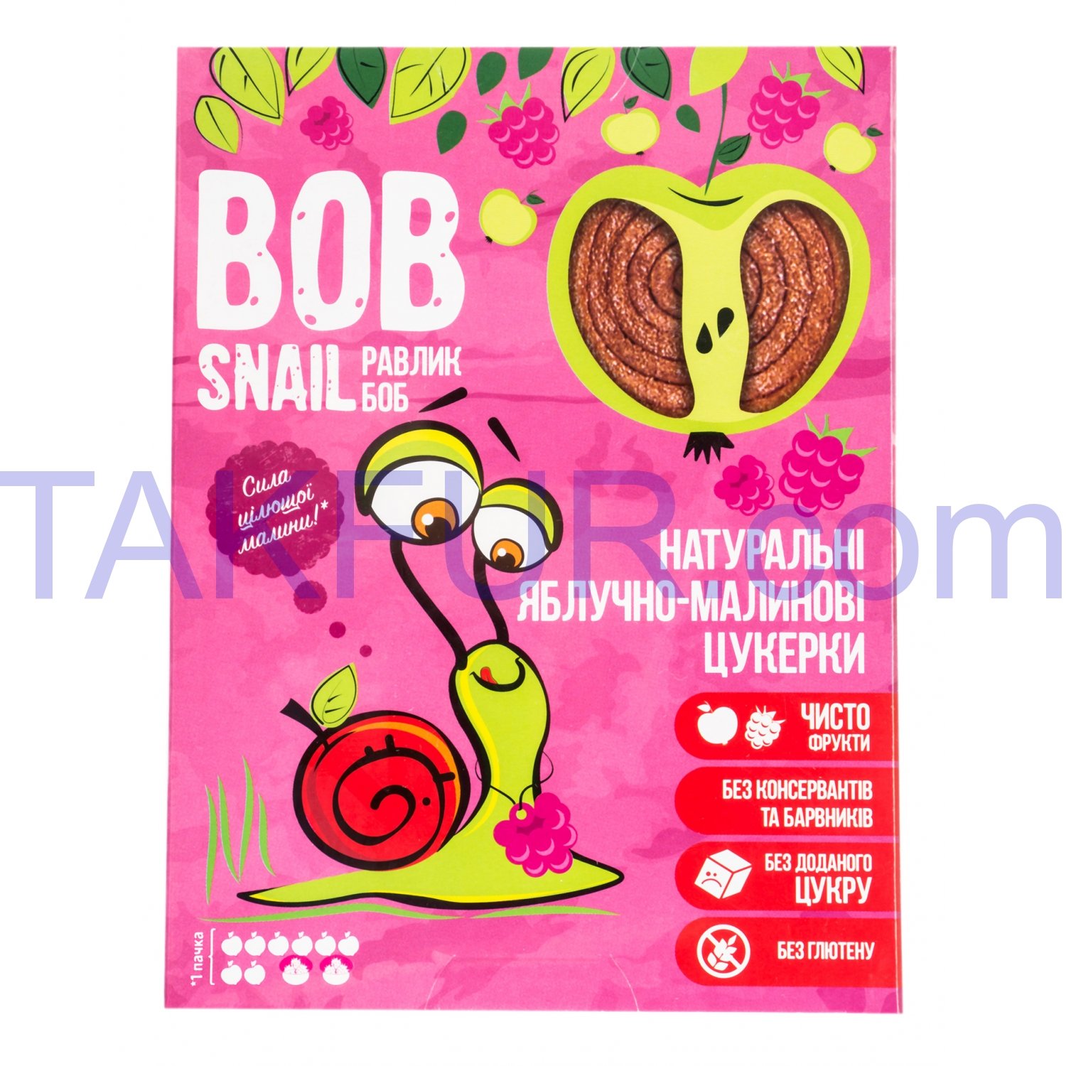 Конфеты Bob Snail натуральные яблочно-малиновые 120г купить онлайн с ...
