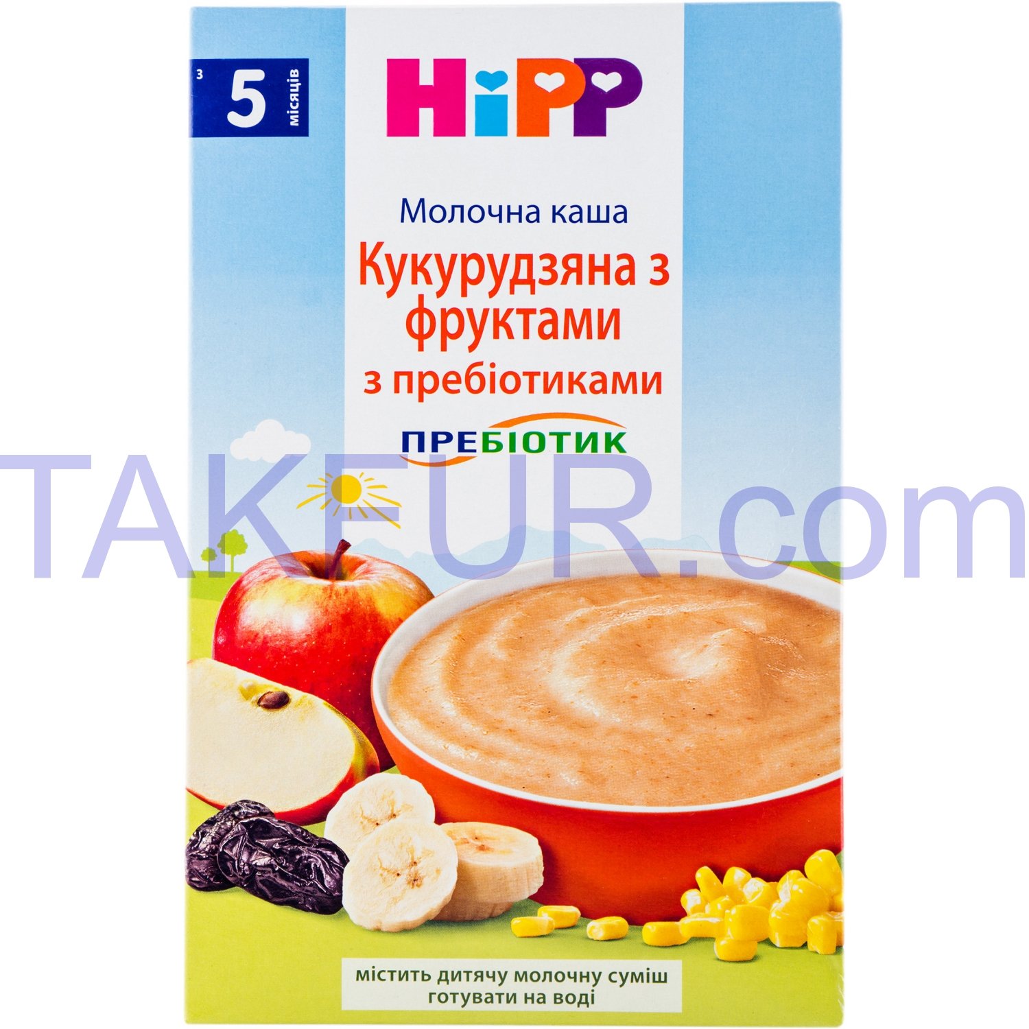 Каша молочная HiPP кукурузная с фруктами с 5-ти месяцев 250г купить ...