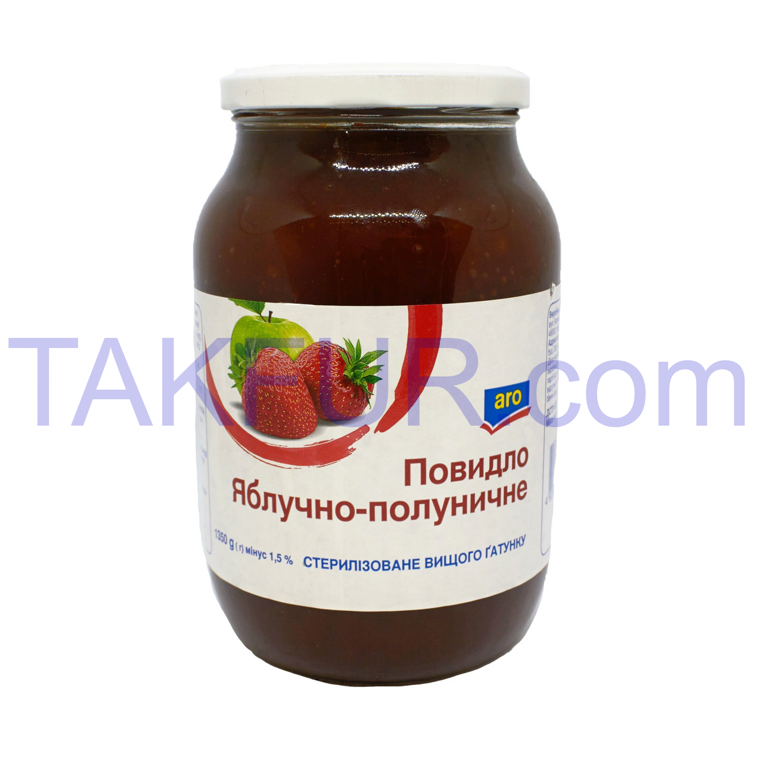 Повидло Aro яблочно-клубничное 1350г купить онлайн с доставкой в офис ...