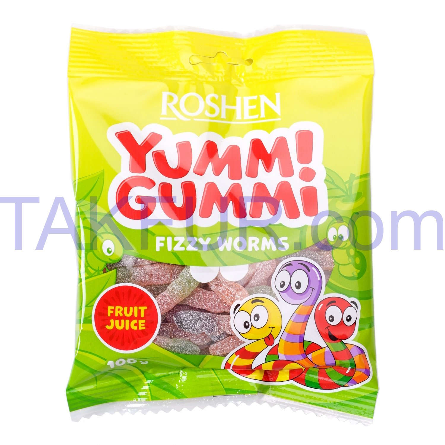 Конфеты Roshen Yummi Gummi Frizzy Worms желейные 100г купить онлайн с доставкой в офис или на ...